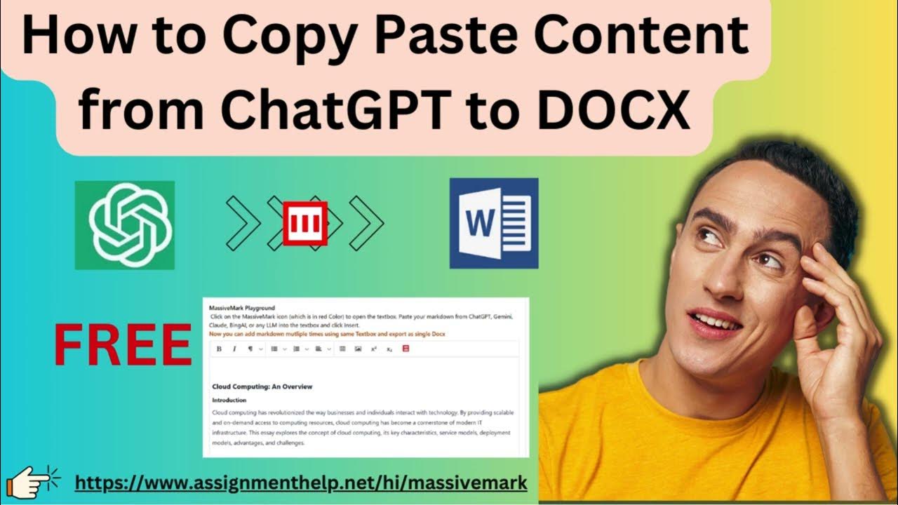 How to Copy Paste Content from ChatGPT to DOCX - YouTube