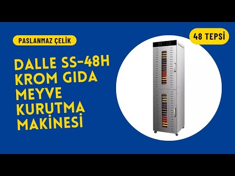 Dalle SS-48H Paslanmaz Krom Gıda Meyve Sebze Et Balık Kurutma Makinesi