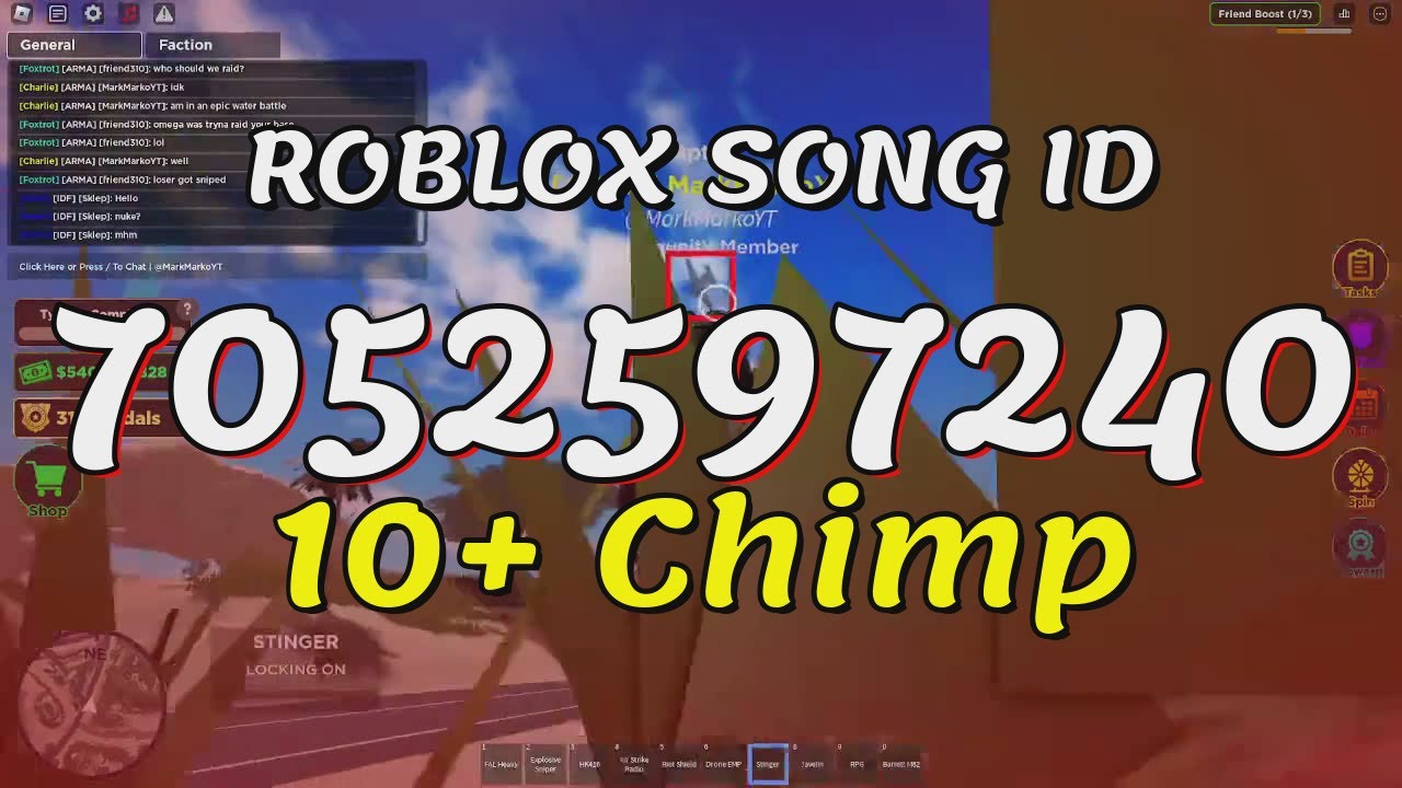 10+ Chimp Roblox Song IDs/Codes - YouTube