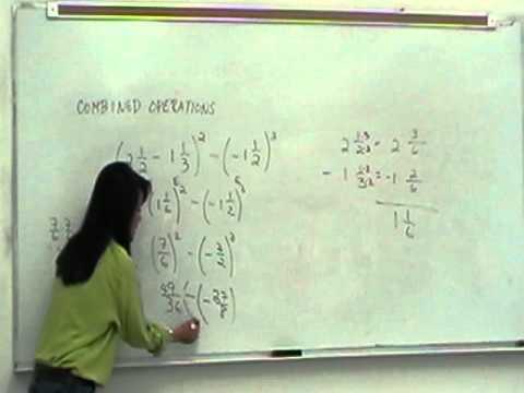 Combined Operations on Signed Mixed Numbers - YouTube