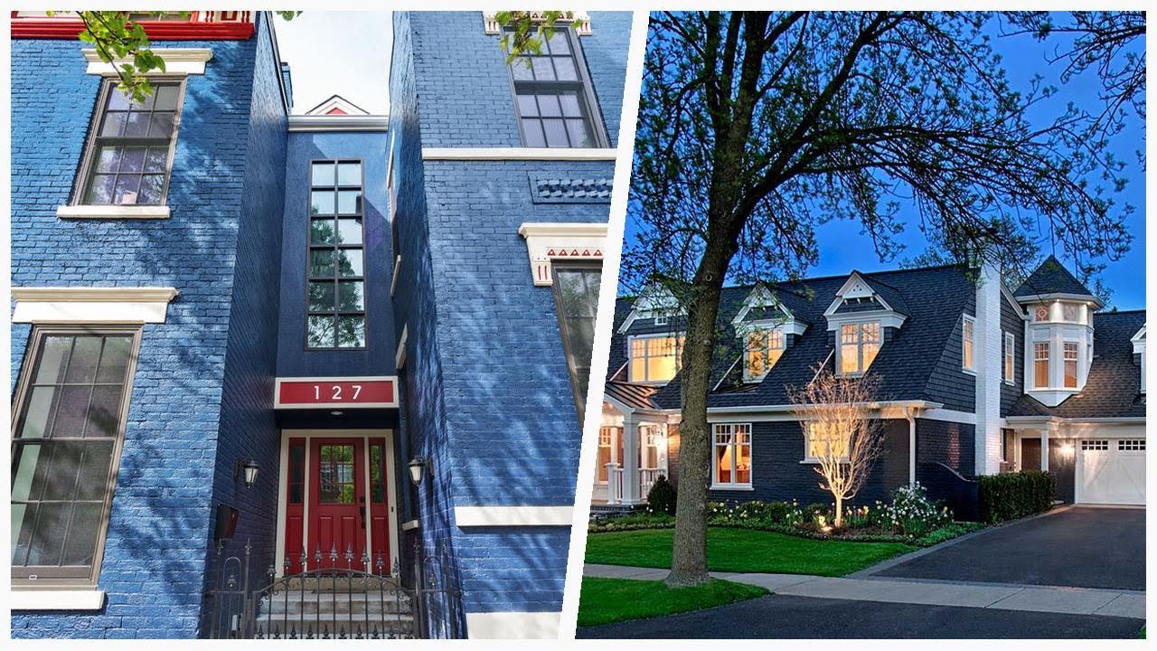 75 Blue Brick Exterior Home Design Ideas You'll Love ⭐️ - YouTube