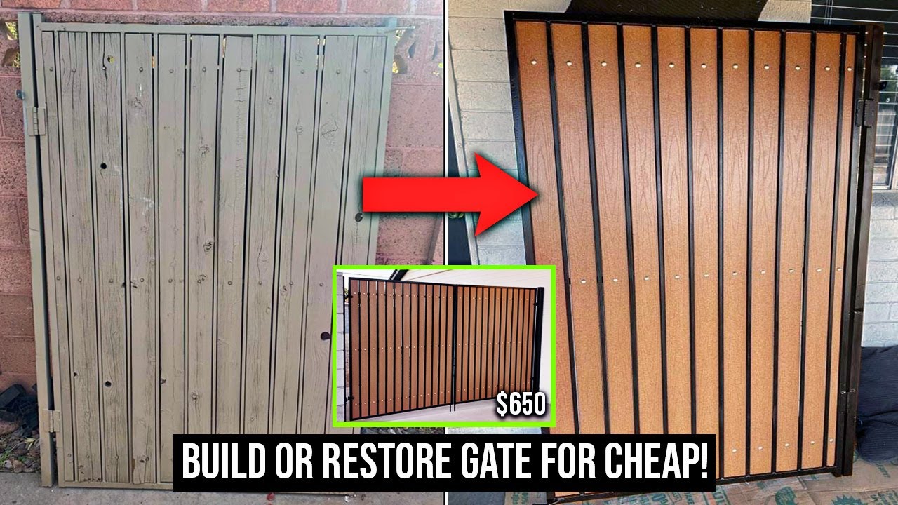 Easy Way to Build or Restore Gate For Cheap | Modern Design - YouTube