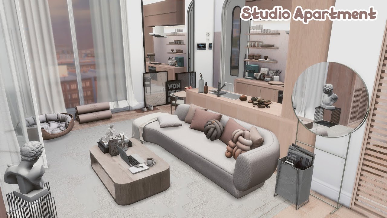 Studio Apartment | The Sims 4 Speed Build | CC | Download Link - YouTube