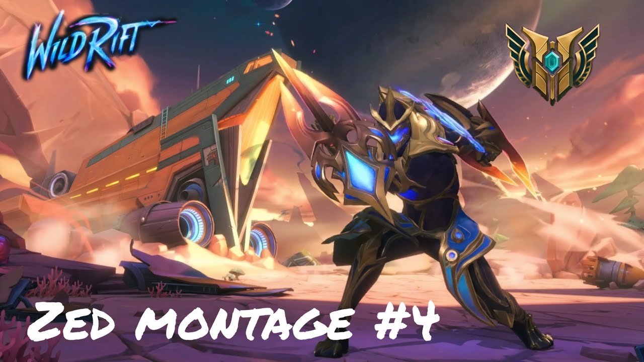GRANDMASTER ZED MONTAGE #4 - HIGH RANK WILD RIFT BEST MOMENTS - YouTube