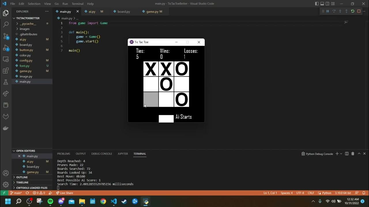 Unbeatable Tic Tac Toe Ai - YouTube