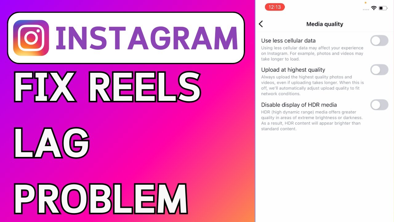 How To Fix Instagram Reels Lag Problem - YouTube