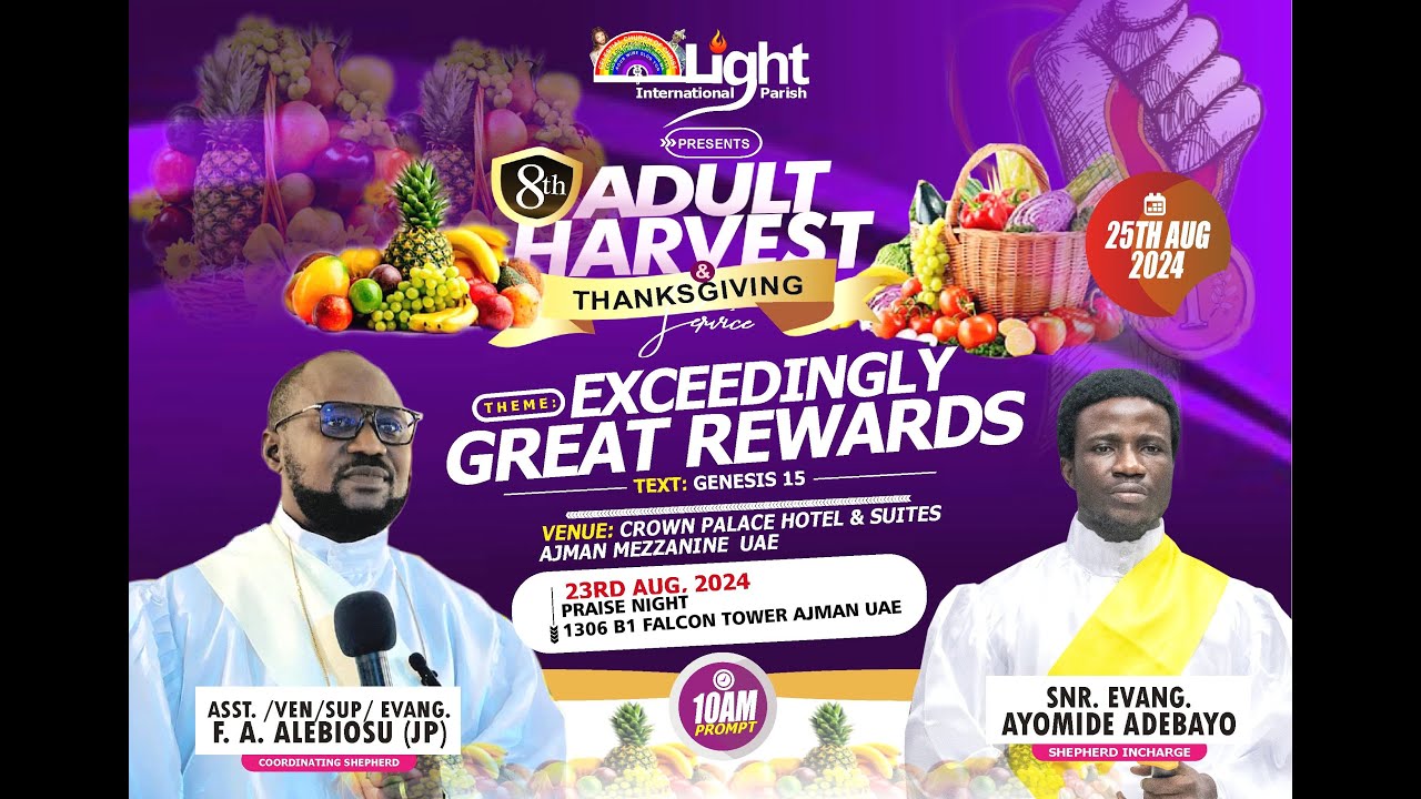 8TH ADULT HARVEST THANKSGIVING SERVICE - YouTube