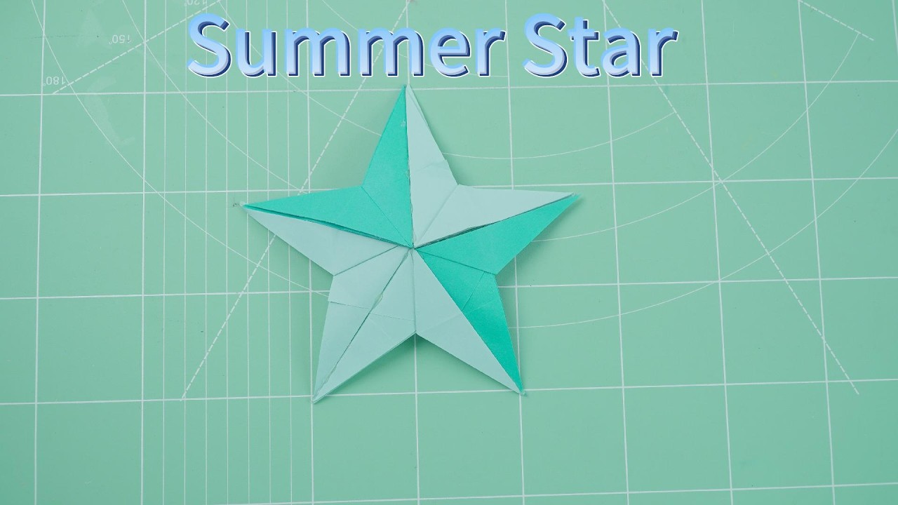 16 Summer Two-Tone Origami Star Tutorial - YouTube