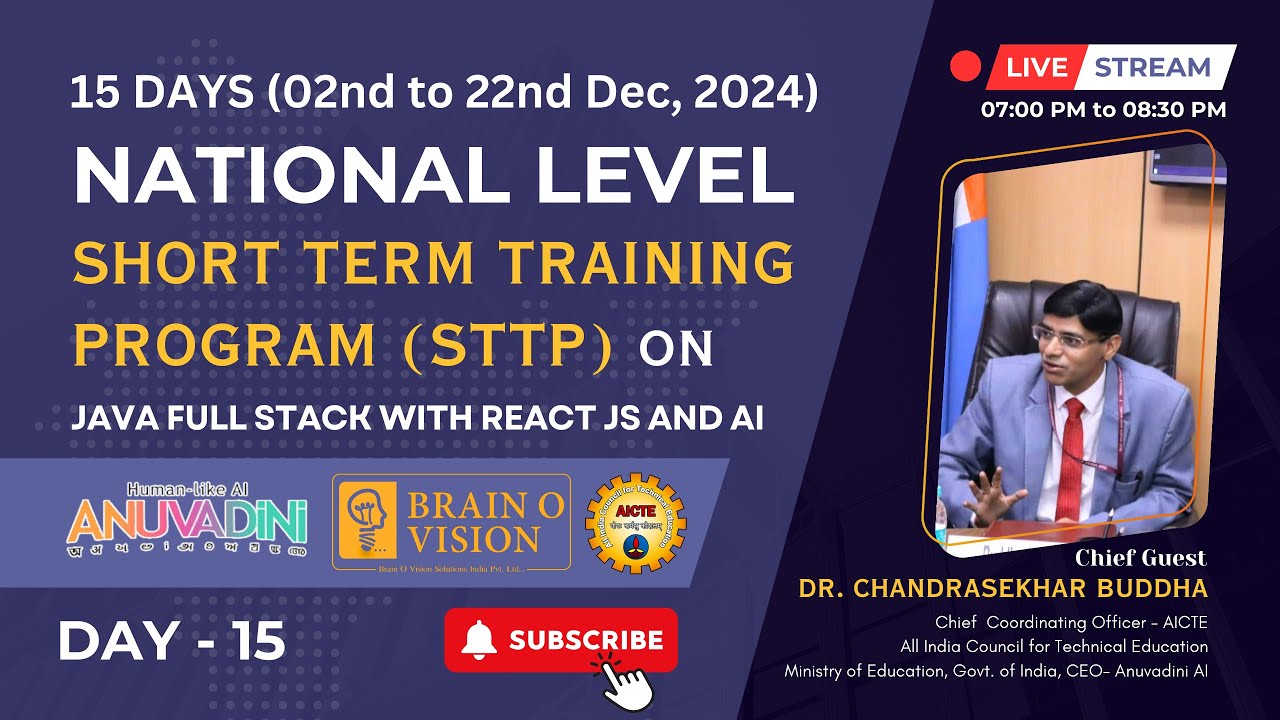 Day 15 - National Level Short Term Training Program on Java Full Stack ...