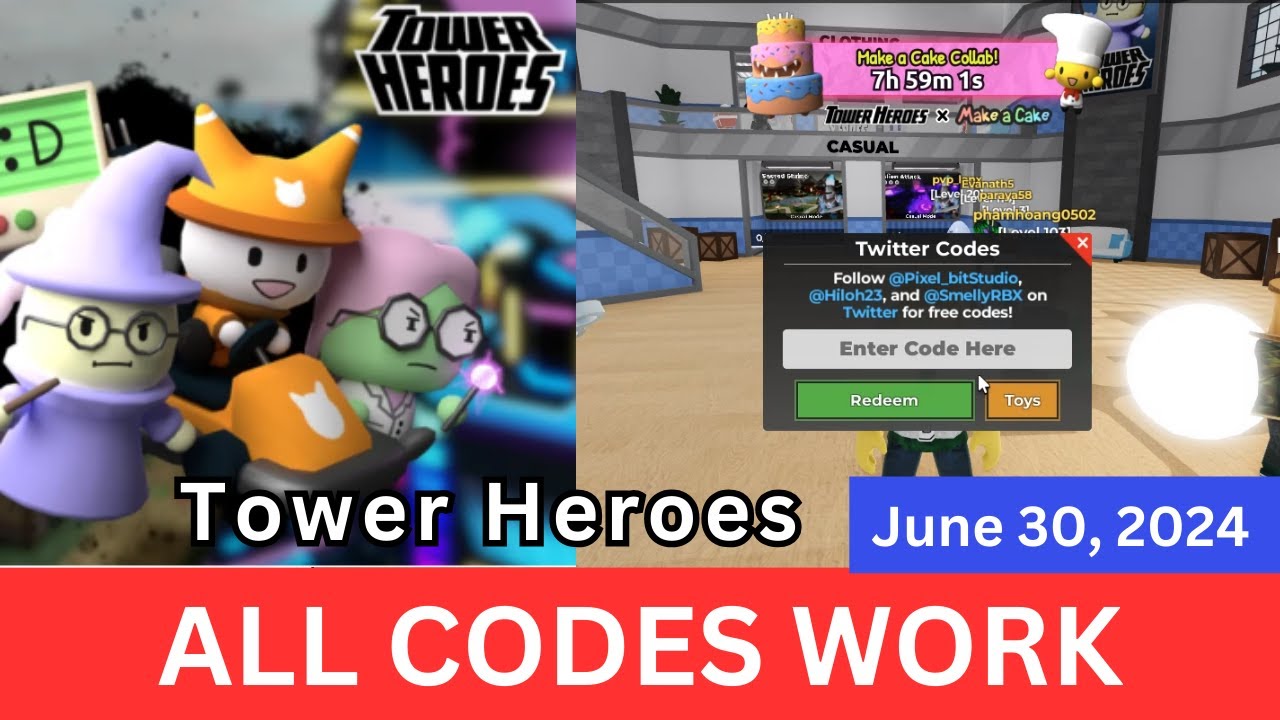 *All CODES WORK* Tower Heroes ROBLOX, June 30, 2024 - YouTube