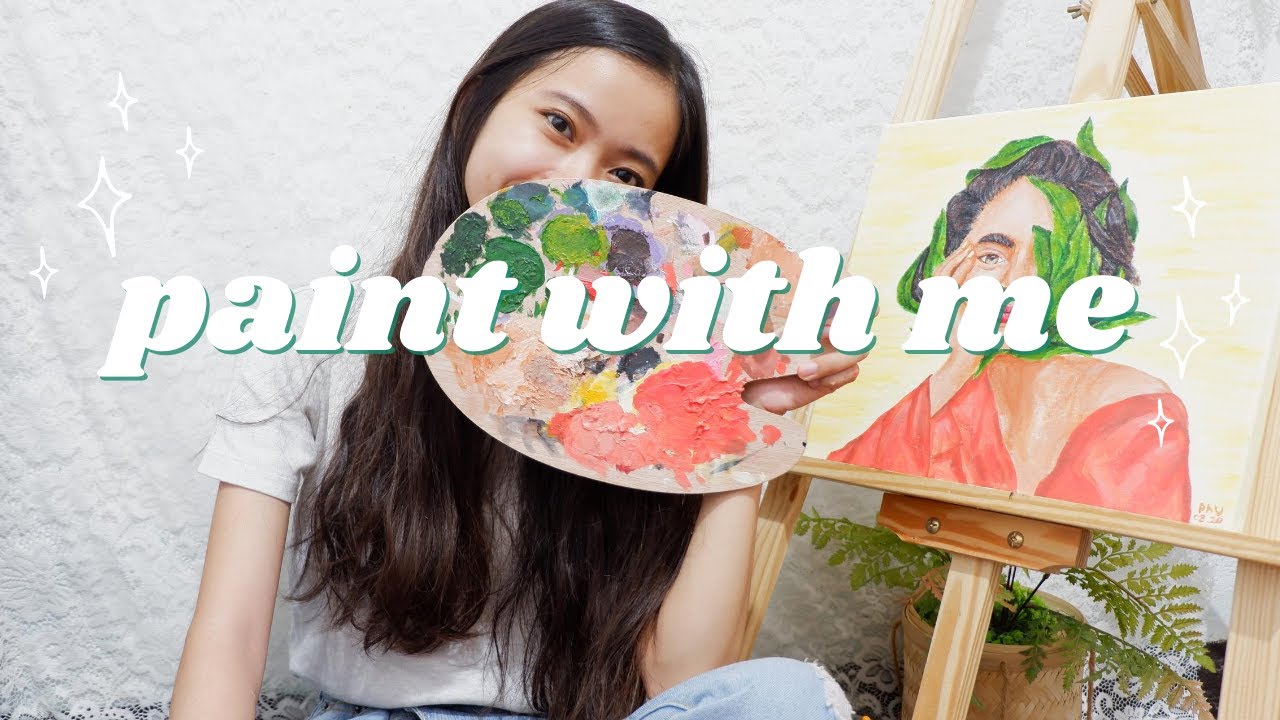 Studio Vlog🎨| Portrait Painting 🌿 - YouTube