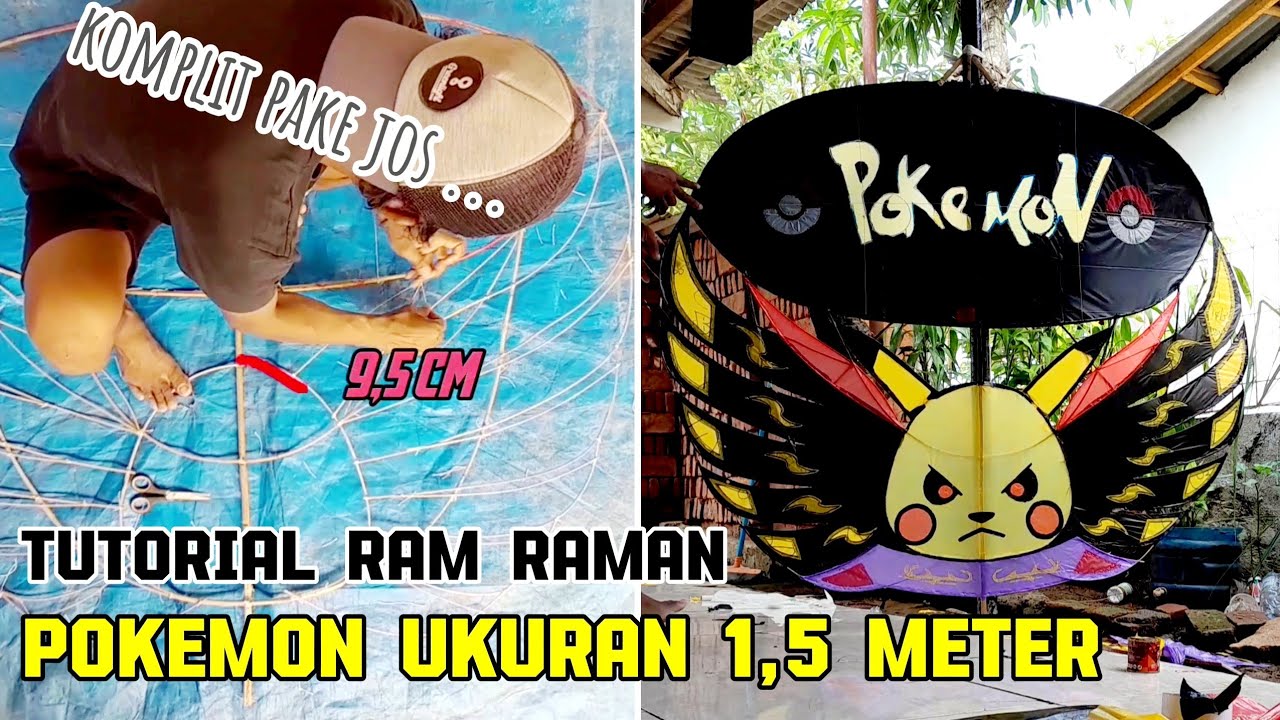 CARA MEMBUAT LAYANGAN POKEMON - YouTube