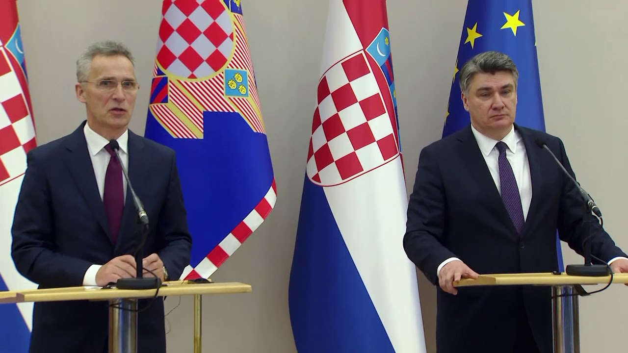 NATO Secretary General with the President of 🇭🇷Croatia, 04 MAR 2020 ...