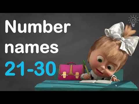 Learn Number Names 21-30 , Number Names, Number names - YouTube