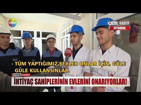 İhtiyaç sahiplerinin evlerini onarıyorlar!