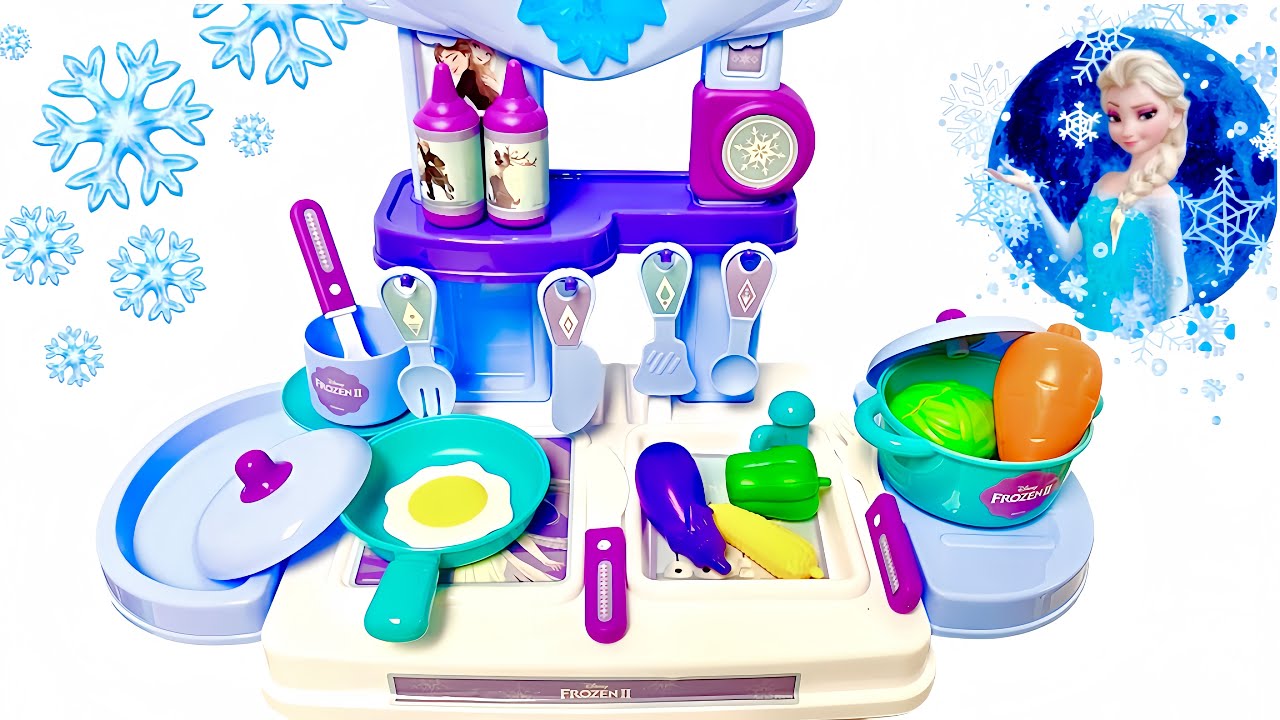 10 Minutes Satisfying with Unboxing Disney Frozen Elsa Kitchen Review ...