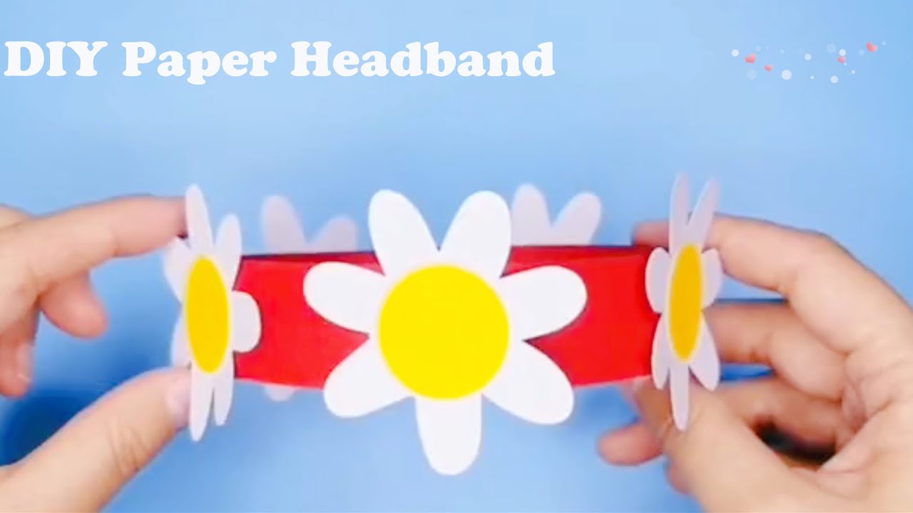 DIY Handmade Paper Crown / Paper Flower Headband / How to Make Paper ...