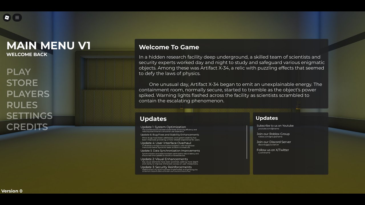 Main Menu V1.7 Showcase - Roblox Studio - YouTube