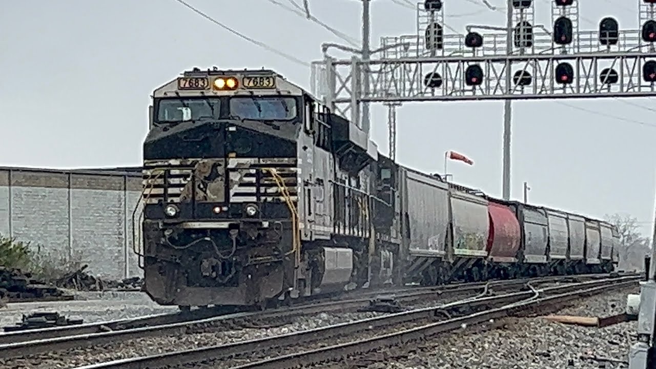NS 7683 makes move in and out of the Yard - YouTube