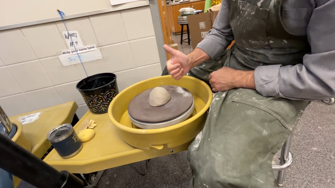 Pottery Wheel Pt. 1: Setting up , Tools, Clay, and Posture - YouTube