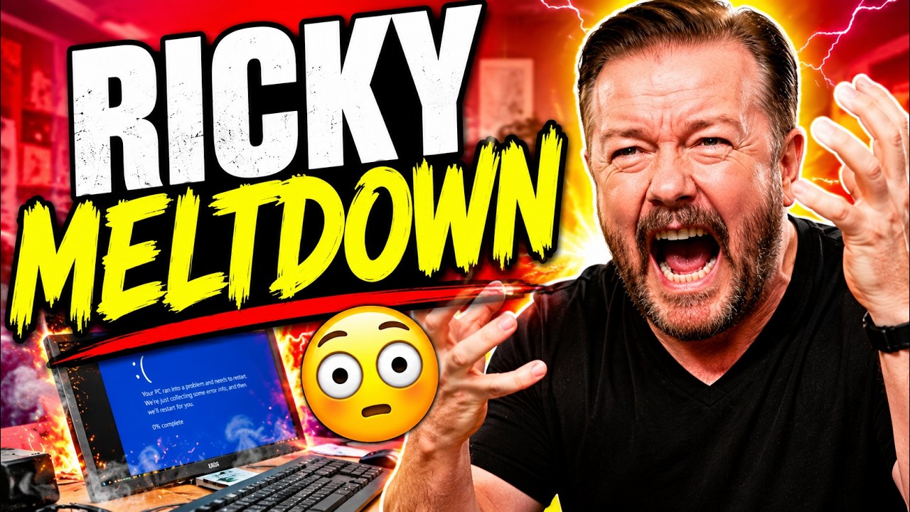 Ricky Gervais LOSES IT After PC Crash 💀 - YouTube