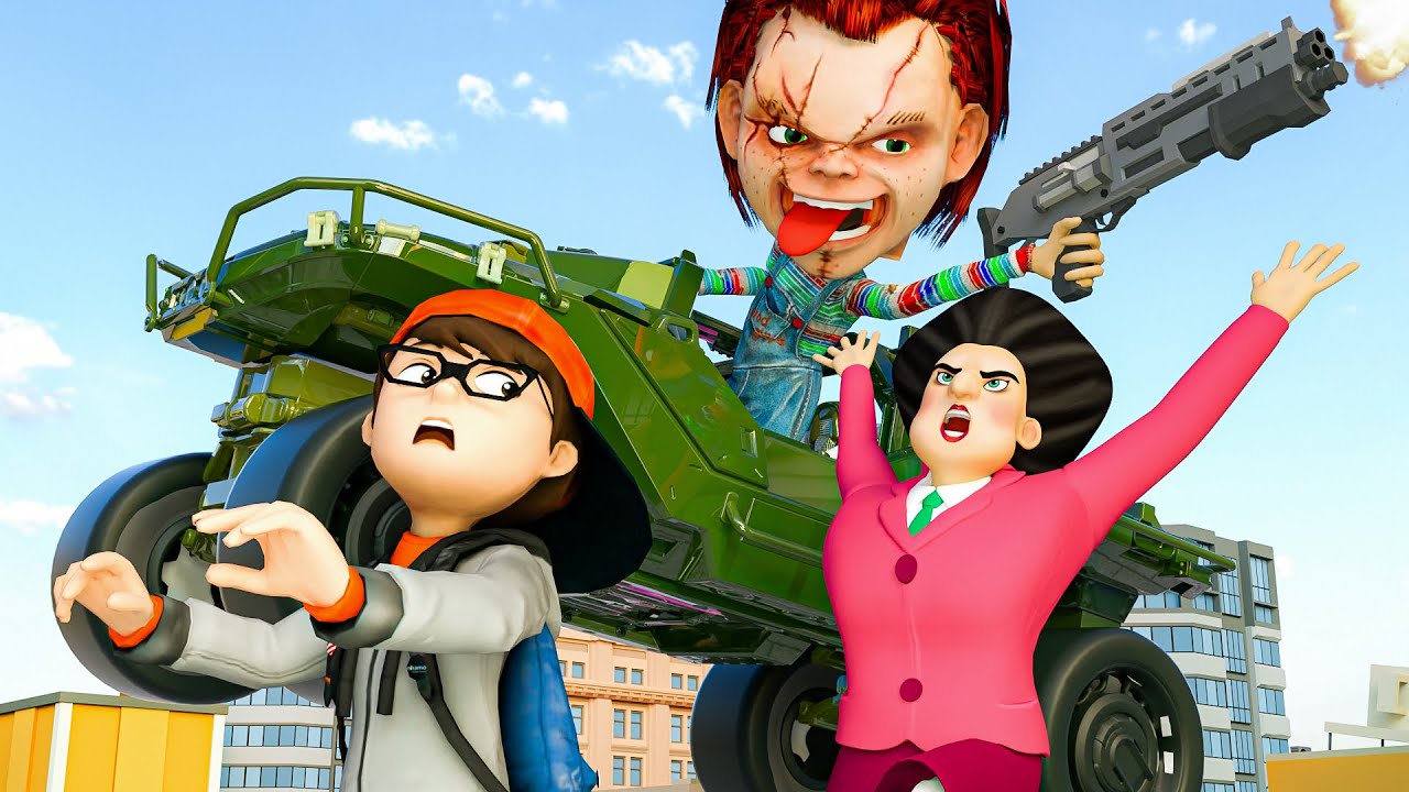 Nick Joker x Harley x Miss T Never Ending Clash | Scary Teacher House ...