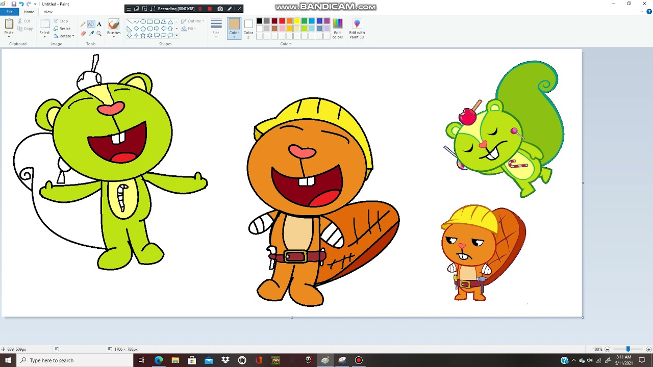 HTF Nutty X Handy SpeedPaint - YouTube