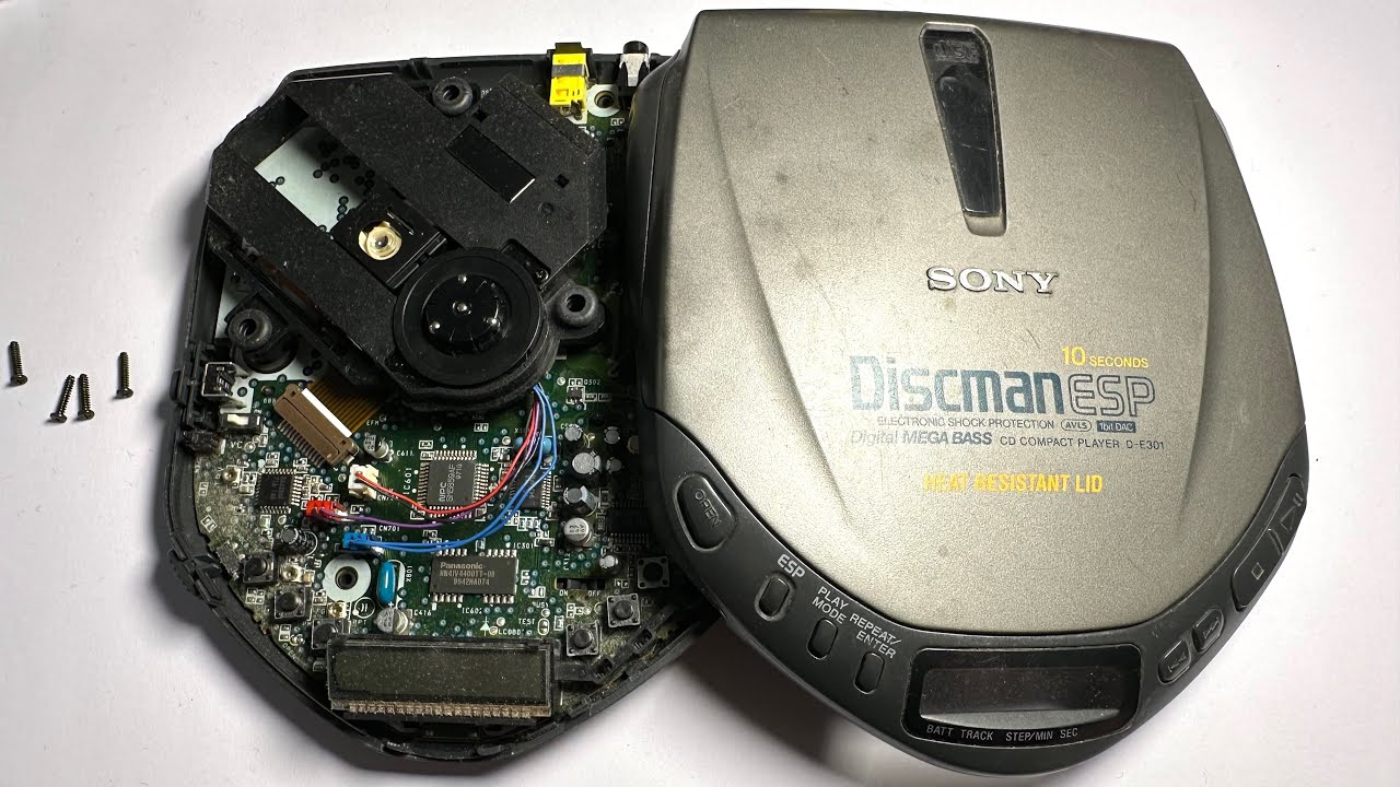 Sony Discman D-E301 Disassembly - YouTube