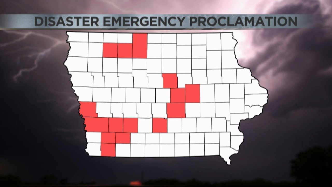 Governor Kim Reynolds issues a Disaster Emergency Proclamation for 15 ...