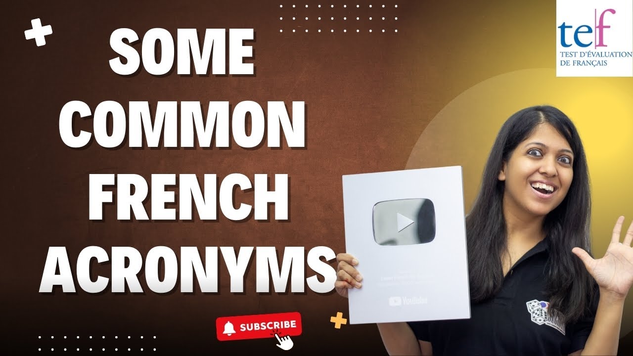 Common French Acronyms | TEF Canada | By Suchita | For classes - +91 ...