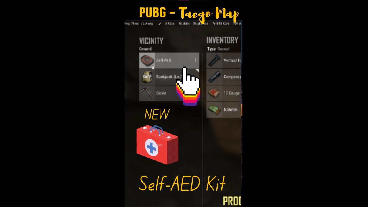 #shorts PUBG [TAEGO MAP]💉 Self - AED REVIVE KIT💉💊 - YouTube