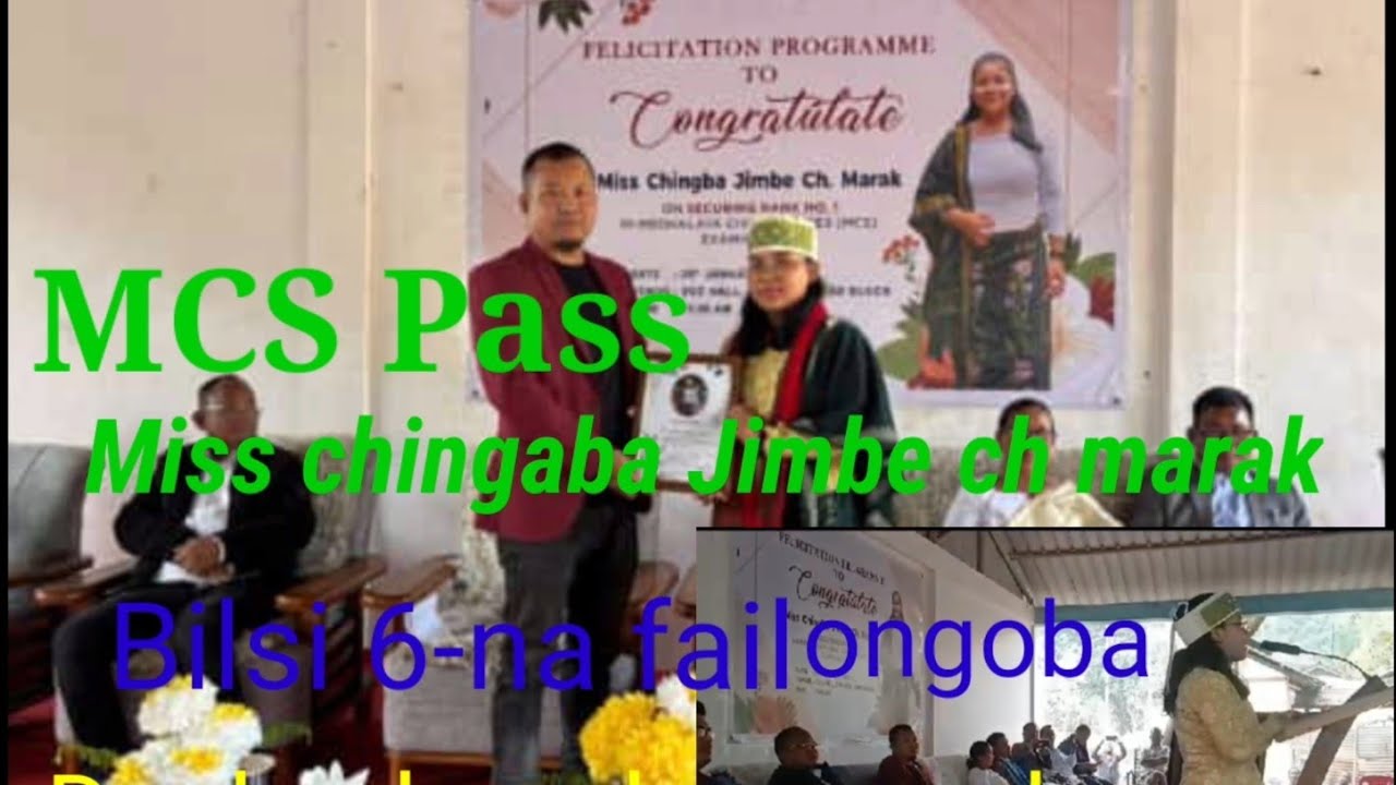 Miss Chingba Jimbe ch .marak. MCS Topper A.chikrangoni saksa ongpaa ...