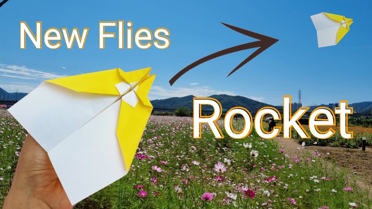 1K Creative Aircraft, Super Flies Paper Rocket Plane, Testing & Folding ...