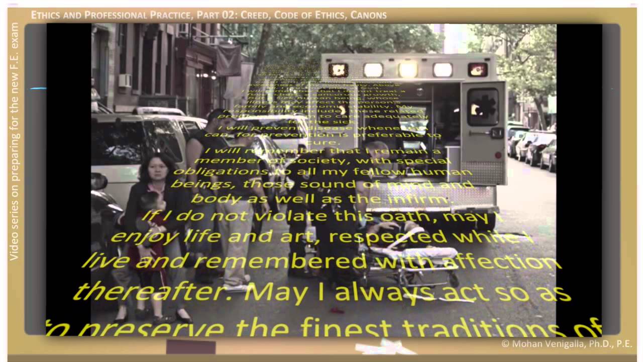 Engineering Ethics - Part 02: Code of Ethics, Creed and Canons - YouTube