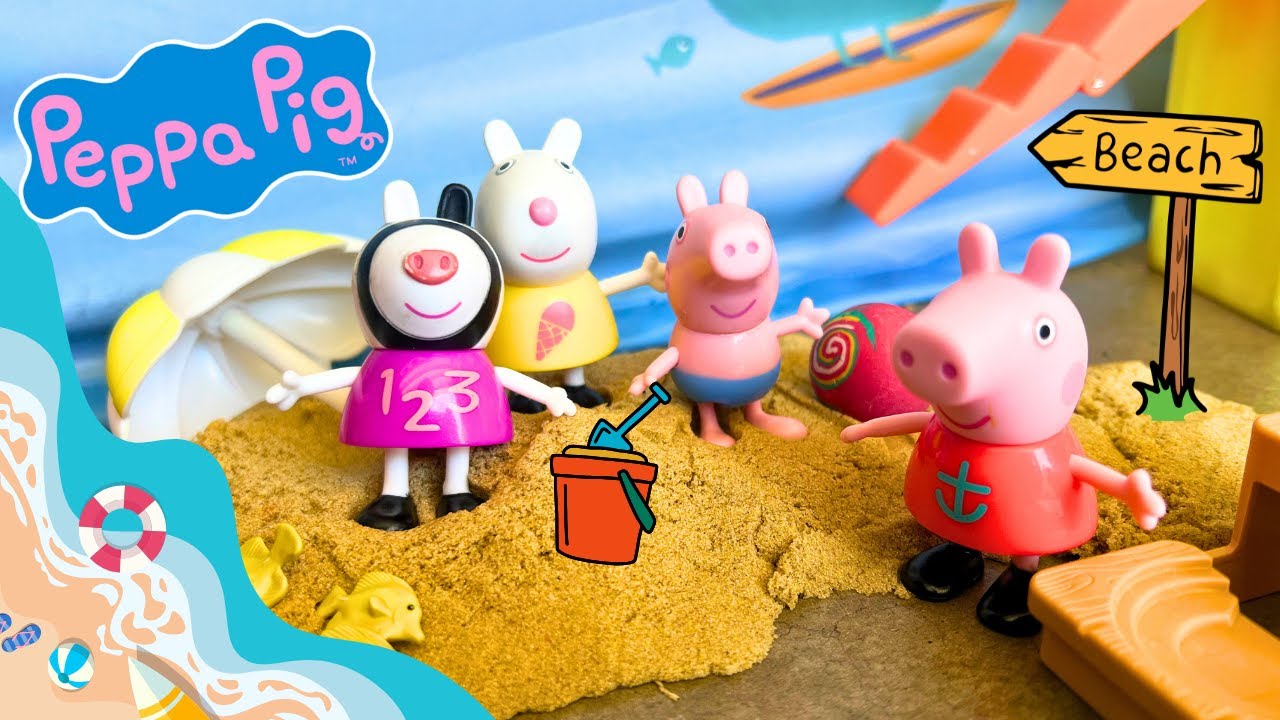 Peppa Pig's Beach Day with George and Friends | Peppa's Summer ...