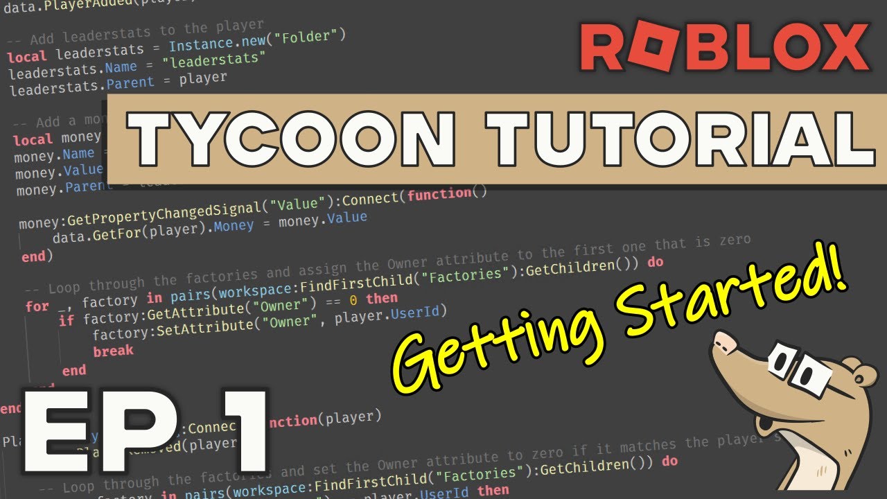 Roblox Tycoon Tutorial - Episode 1 (Getting Started) - YouTube
