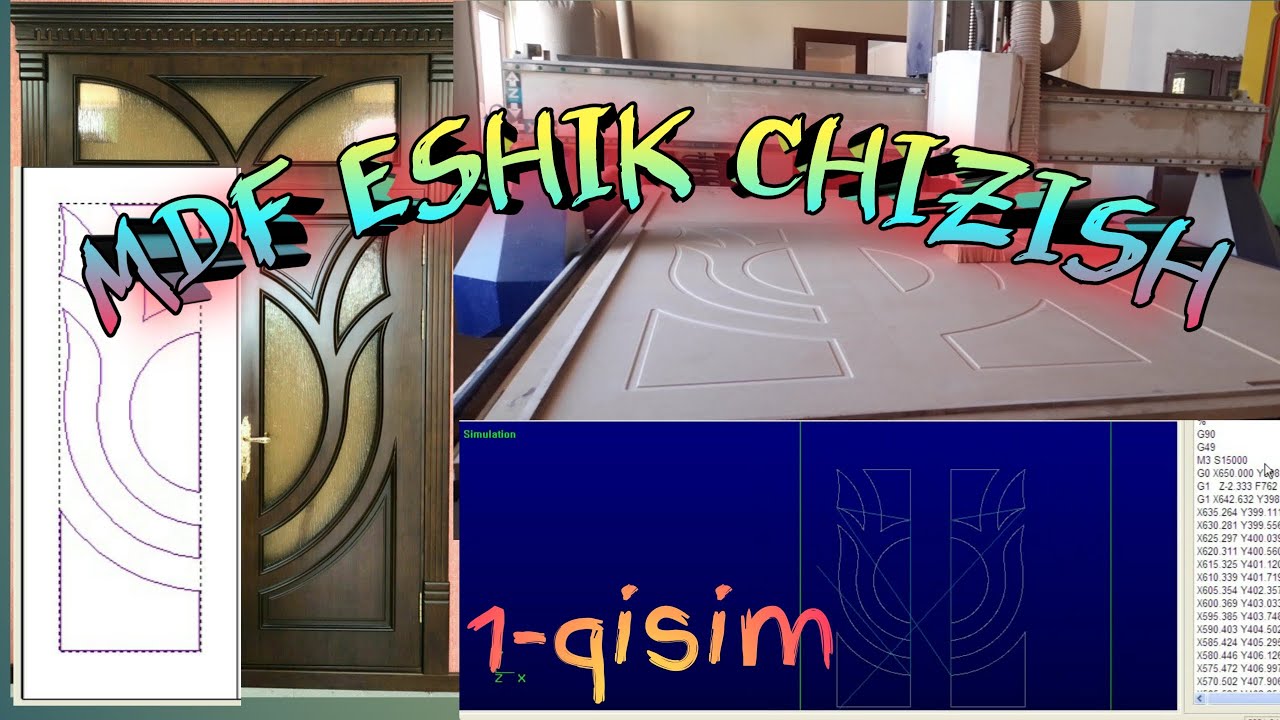 MDF eshik 0 dan o'yish 1-qisim Artcam darslik - YouTube