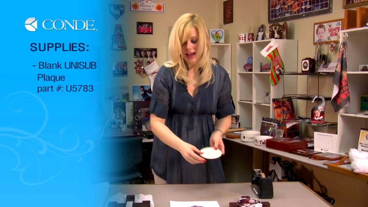 Unisub® Cross Plaque Imprinted with Dye Sublimation - - YouTube