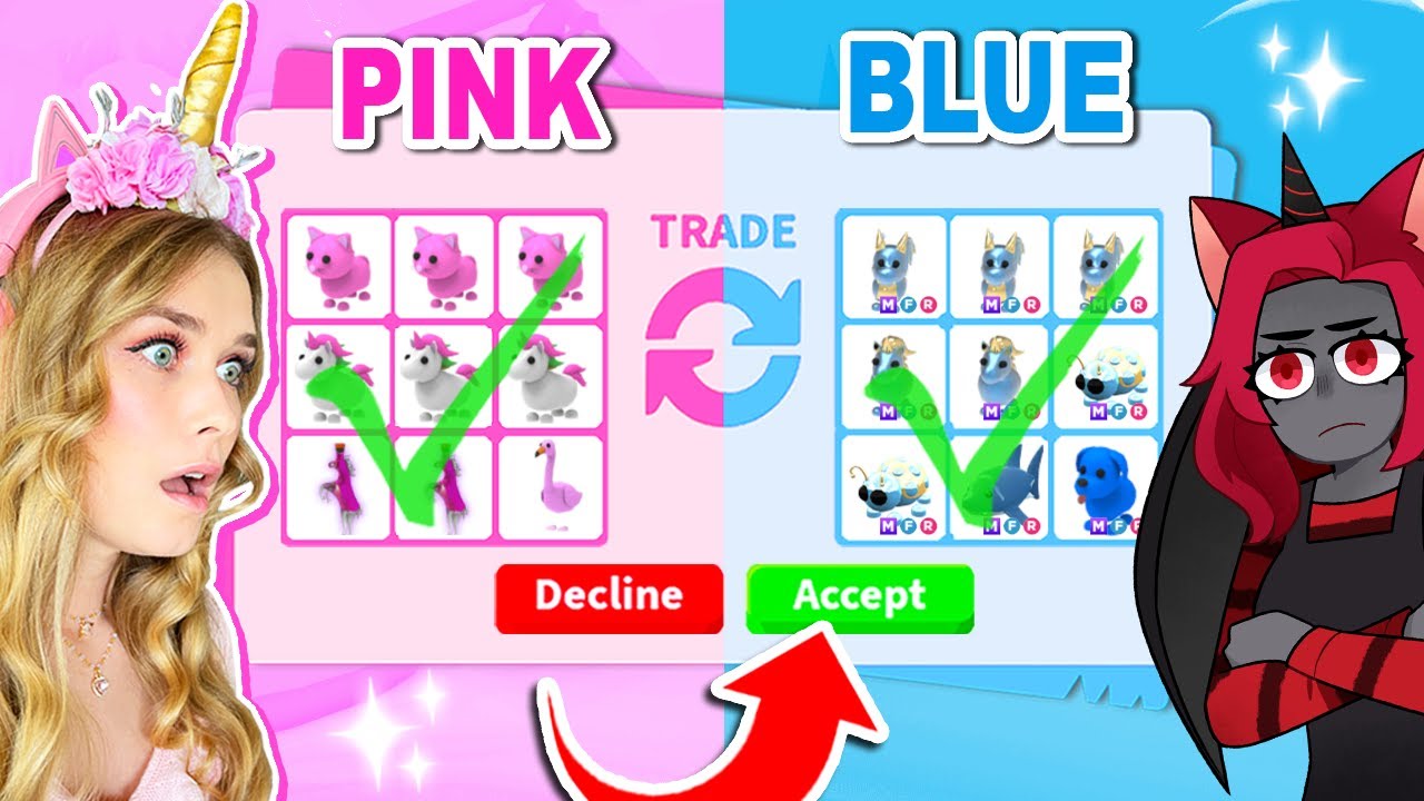 ONE COLOR TRADING CHALLENGE WITH MOODY IN ADOPT ME! (ROBLOX) - YouTube