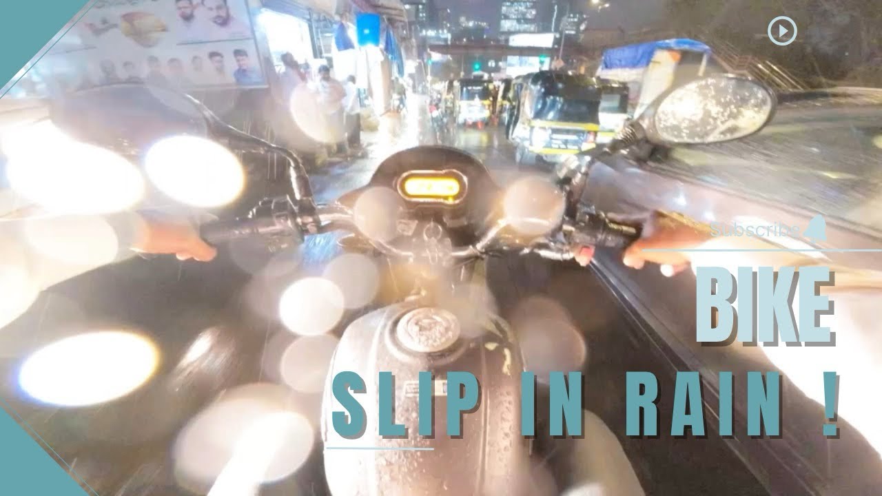 Bike Slip in Rain! | Pausat Bike Slip Zali! 😱 - YouTube