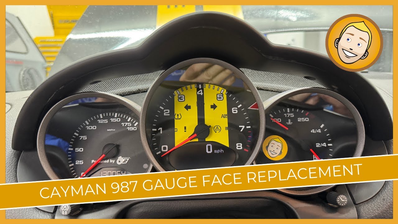 Porsche Cayman 987 Gauge Face Replacement - YouTube