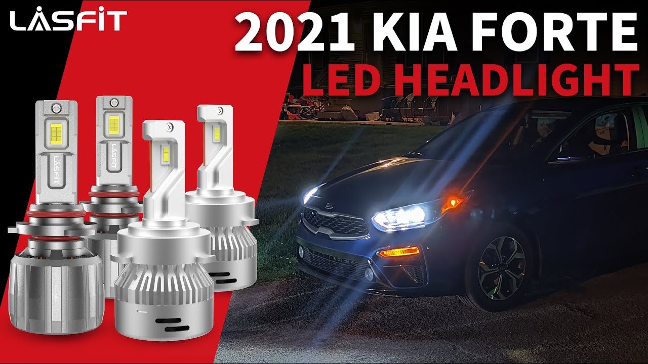 2021 Kia Forte LED Headlight Install & Review | Lasfit LED Bulb - YouTube