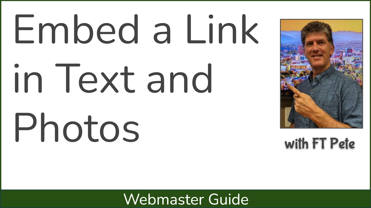 Embed a Link in Text and Photos - YouTube