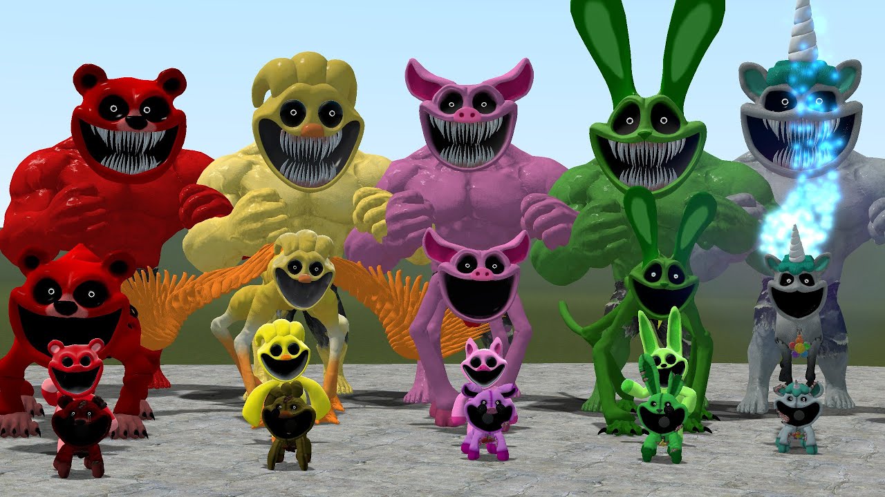 NEW ALL BUFF SMILING CRITTERS EVOLUTIONS In Garry's Mod! - YouTube