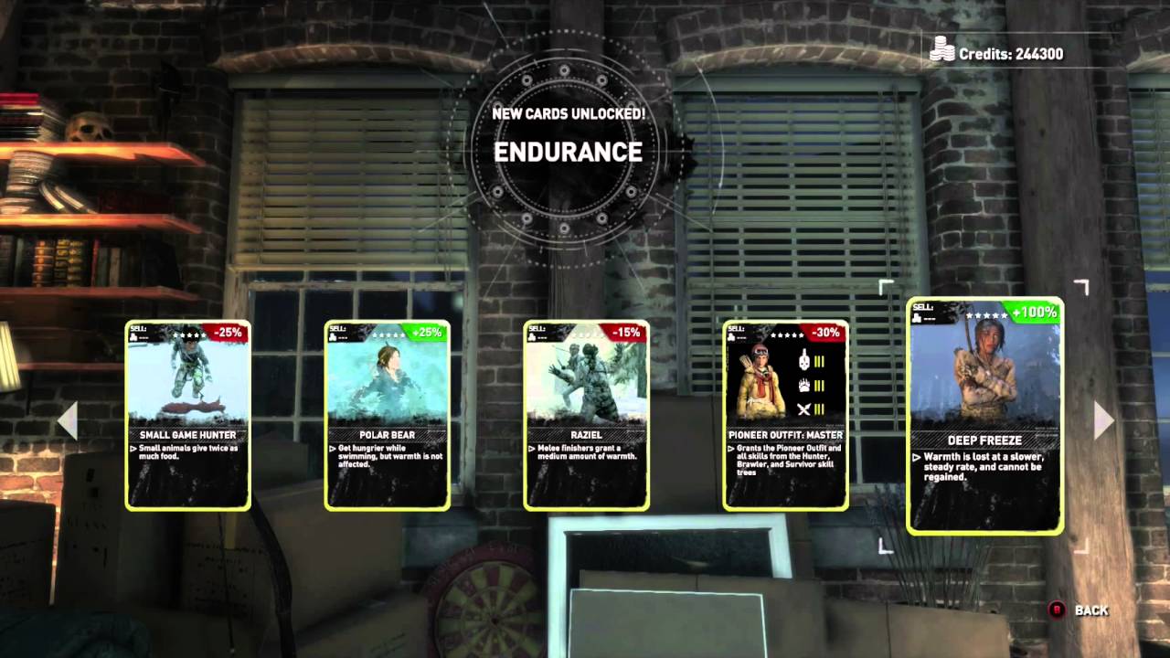Rise of the tomb raider cards use - stonebro