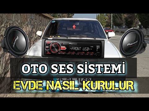 Oto Ses Sistemi Evde Nasıl Kurulur | Pioneer Set | Soundmax Oto Amfi Baglantisi