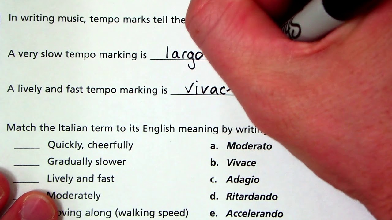 Lesson 19 Tempo Marks - YouTube