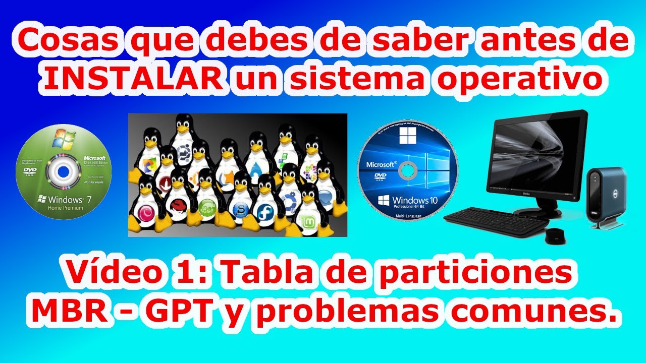 Tablas de partición y solución a problemas comunes || Antes de instalar ...