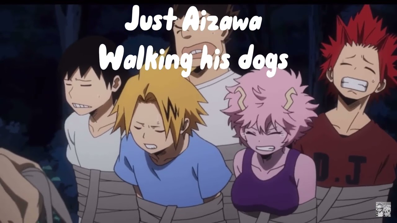 Just Aizawa taking his dogs for a nightly stroll - YouTube