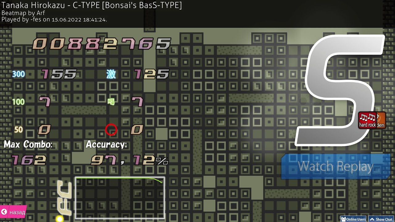 osu! Tanaka Hirokazu-C-TYPE [Bonsai's BasS-TYPE ] + HRHD FC - YouTube